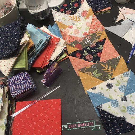 PATCHWORK DÉBUTANT #4 Le vol d'oie - Atelier Patchwork & Point Compté