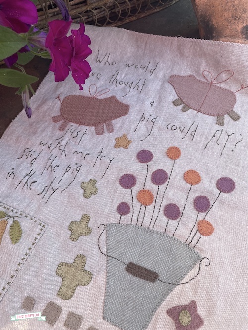 Dancing Chickens & Flying Pigs - Atelier Patchwork & Point Compté